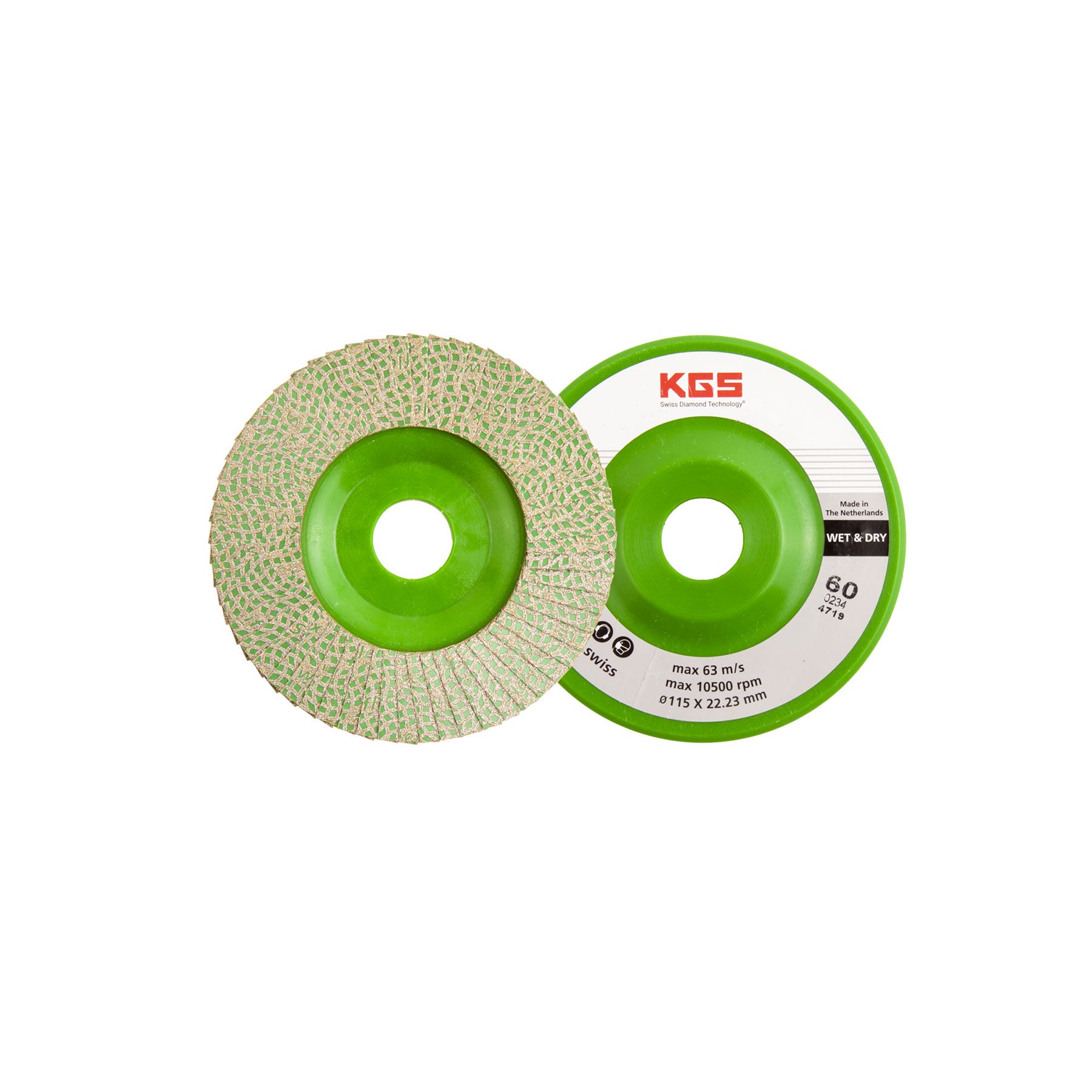 KGS HYBRID DIAMOND FLAP DISC 115MM GRIT 60 GOLD LINE – Clearchoice ...
