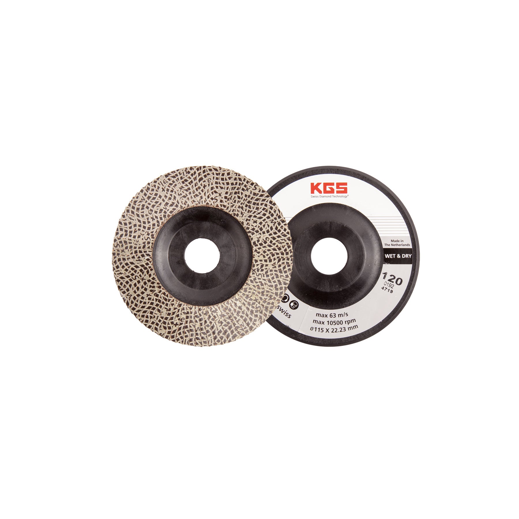 KGS HYBRID DIAMOND FLAP DISC 115MM GRIT 120 GOLD LINE – Clearchoice ...